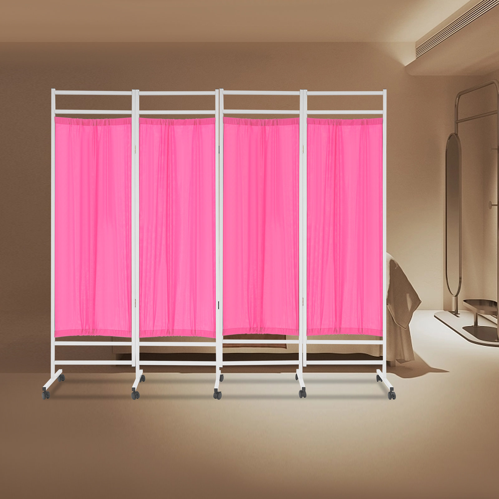 17 Stories 4-Panel Portable And Foldable Medical Room Divider Medical ...