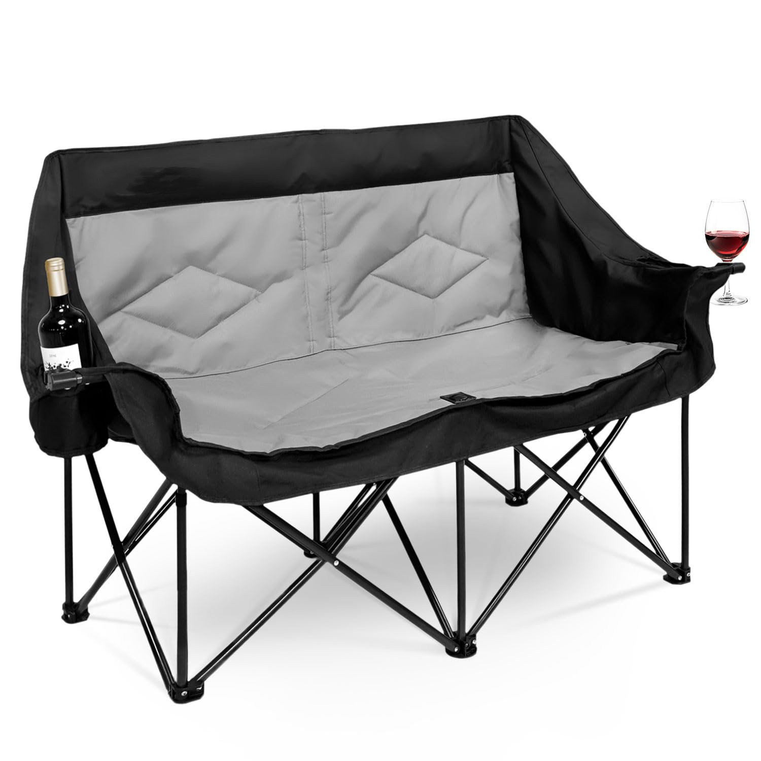 Hokku Designs 2 Person Camping Chair Oversized Loveseat Camping Chair ...