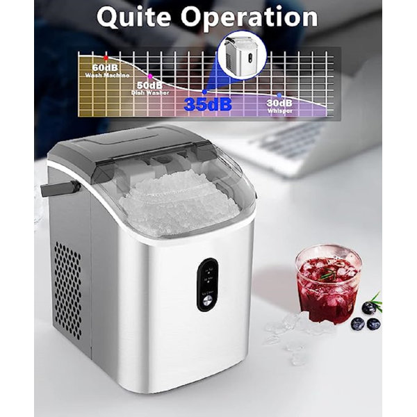 COWSAR 33 Lb. Daily Production Nugget Clear Ice Portable Ice Maker ...