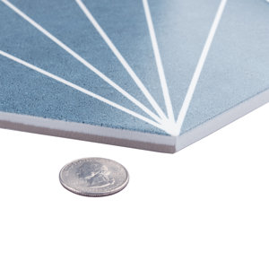 Merola Tile Aster 9" x 10" Porcelain Patterned Wall & Floor Tile ...