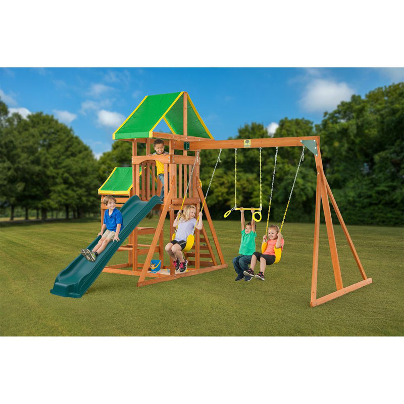 CreativeCedarDesigns Woodlands Swing Set & Reviews | Wayfair