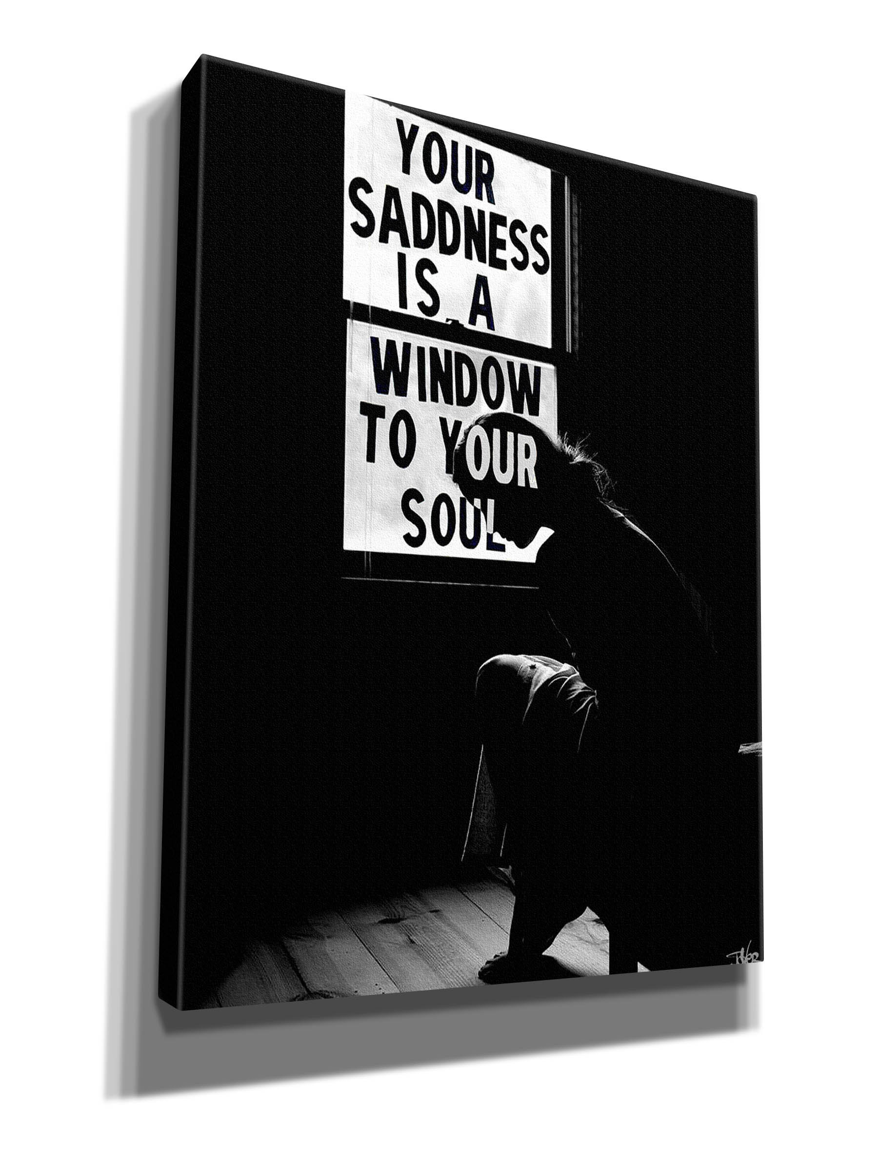 Trinx 'Sad Soul' by Loui Jover Canvas Wall Art | Wayfair