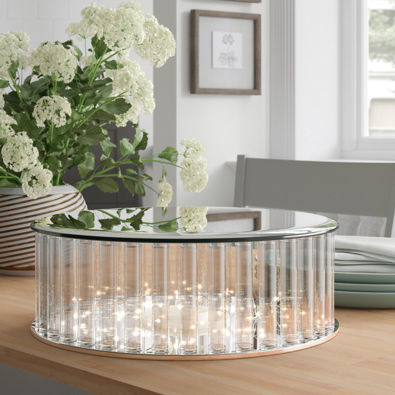 Wade Logan Barsha Mirror Light Up Cake Stand | Wayfair