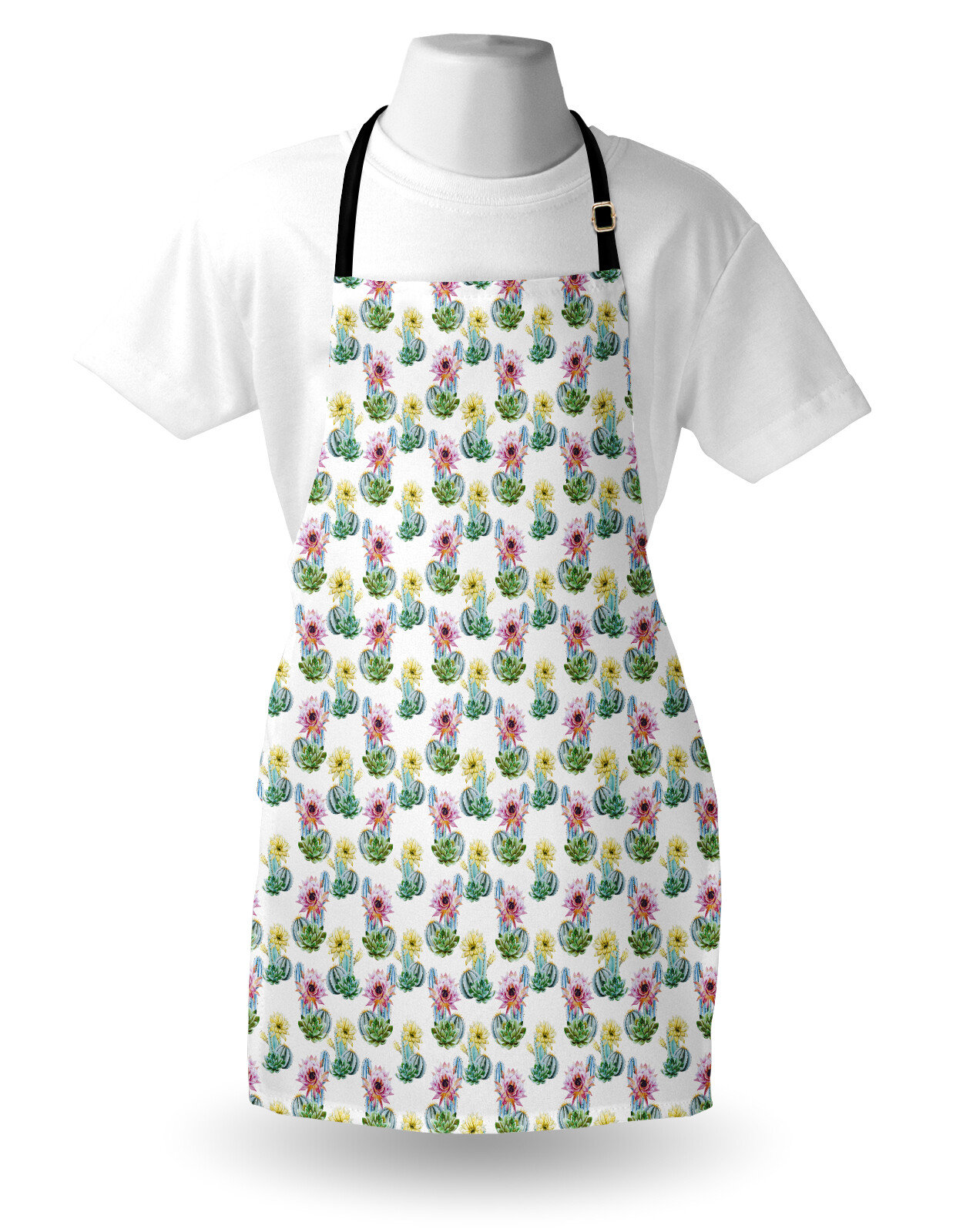 East Urban Home Cactus Apron Unisex, Watercolor Spring Season, Adult ...