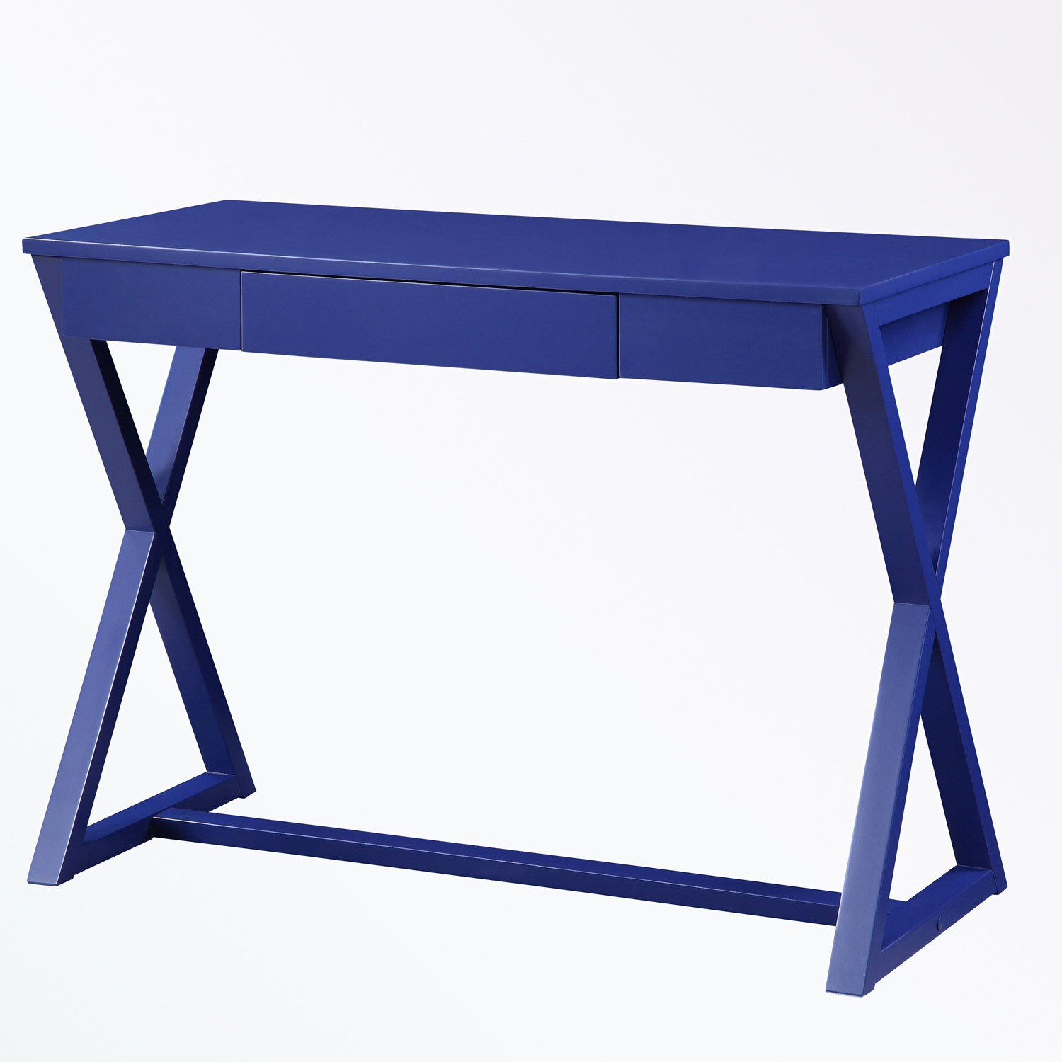 Latitude Run® Desk with one drawer and X-shape legs | Wayfair