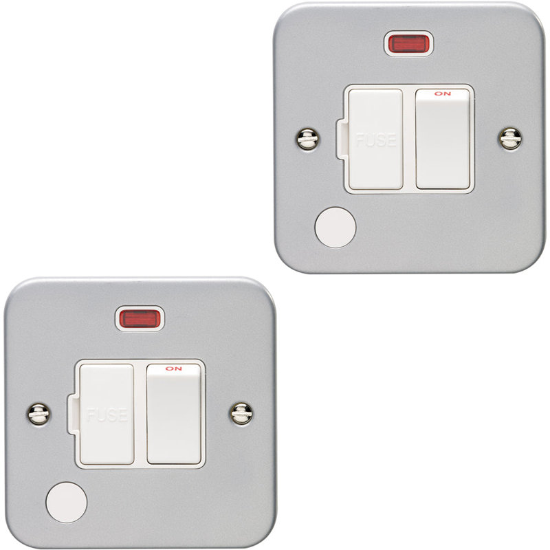Loops Direct 2 PACK 13A DP Switched Fuse Spur Flex Outlet & Neon HEAVY ...
