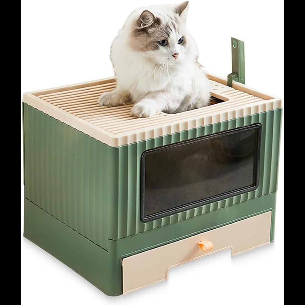 Tucker Murphy Pet™ Fully Enclosed Cat Litter Box With Lid | Wayfair