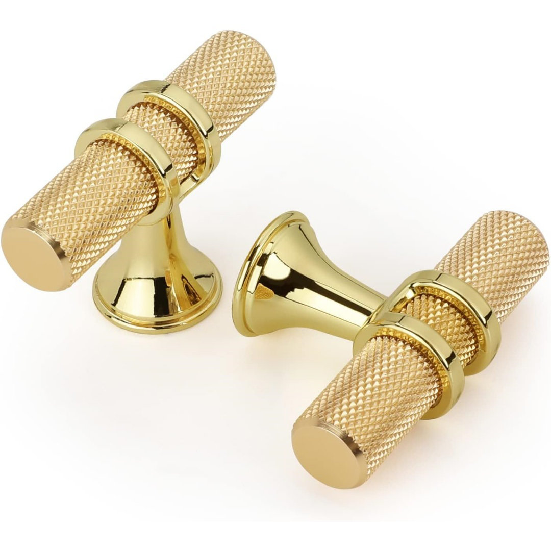 CHi Charter House Innovations 20 Pack Gold Cabinet Knobs, T-Bar Knobs ...