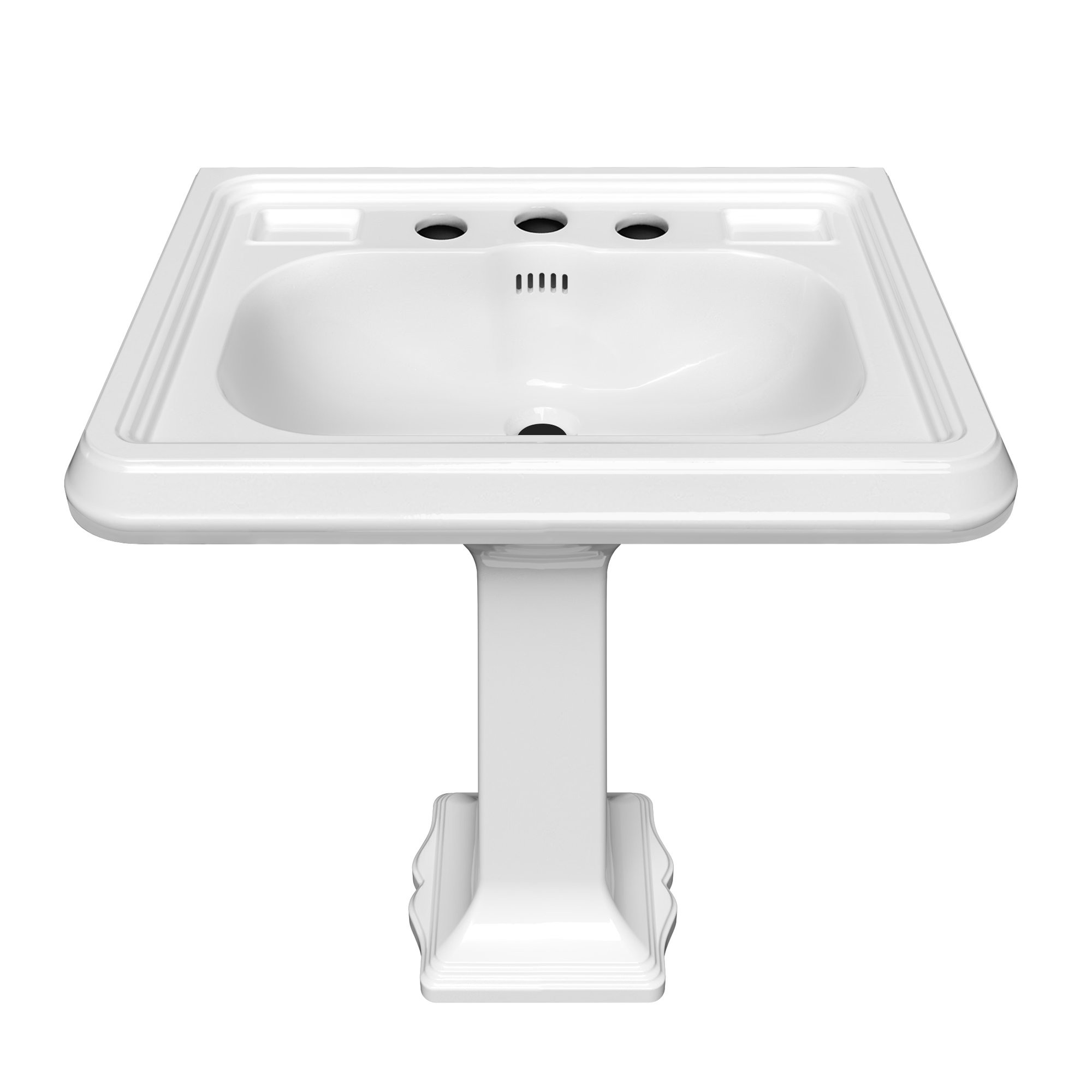 Whitehaus Collection 29" Traditional Pedestal Sink With Large ...