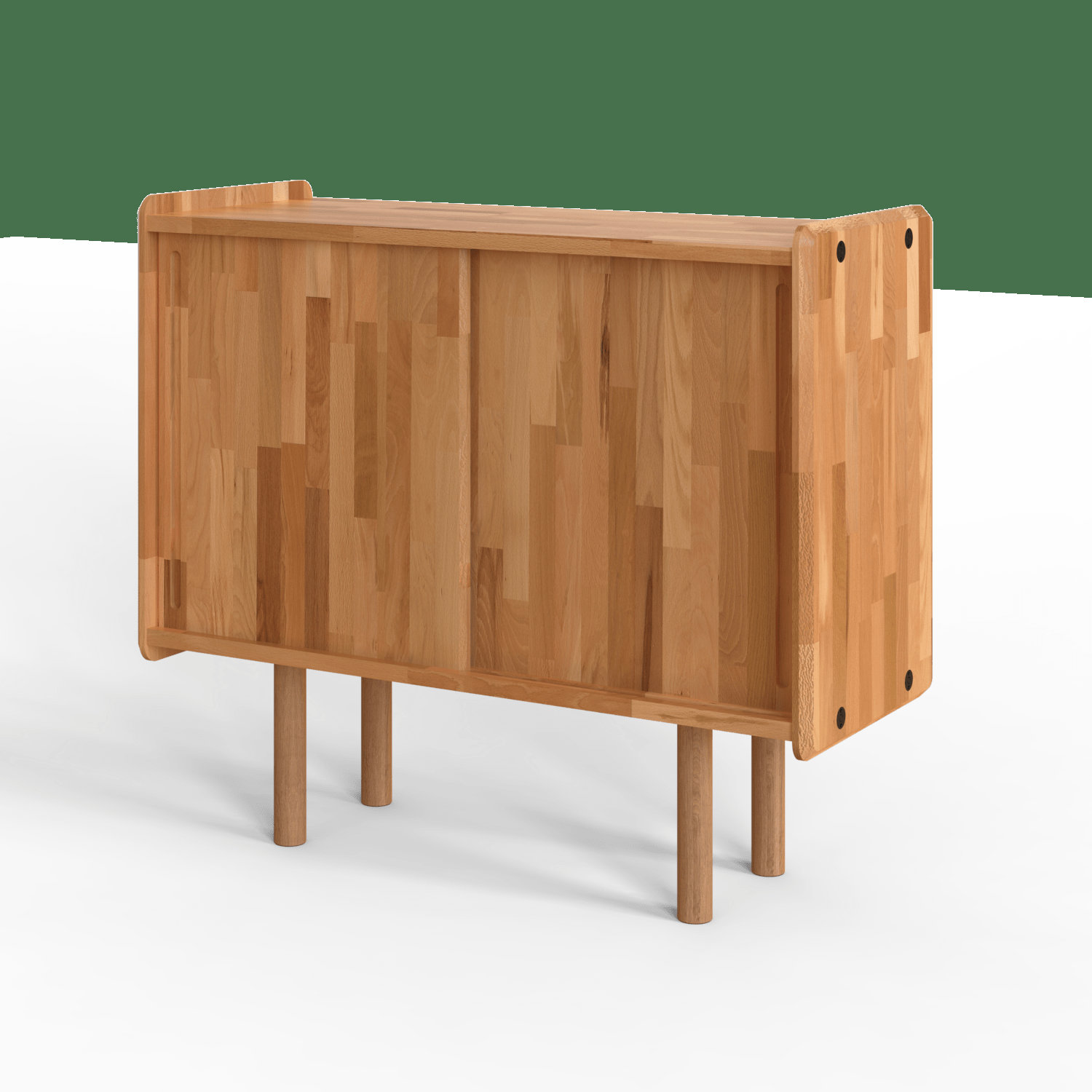 Demontha Compton 45" Scandinavian High Buffet Cabinet – Solid Wood ...