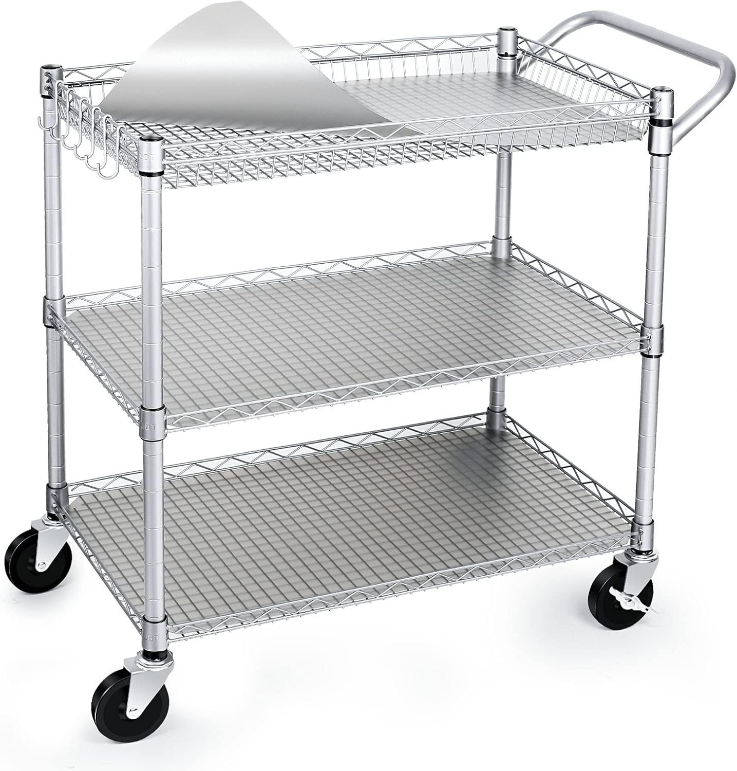 Fashion Finesse 990Lbs Capacity Heavy Duty Rolling Utility Cart, NSF ...