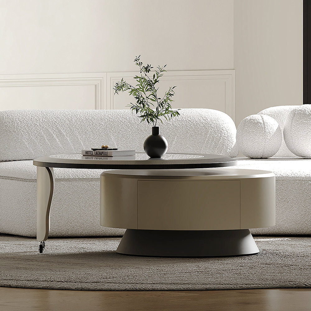 Trentastic Trails Spin creative microcrystalline stone end table | Wayfair