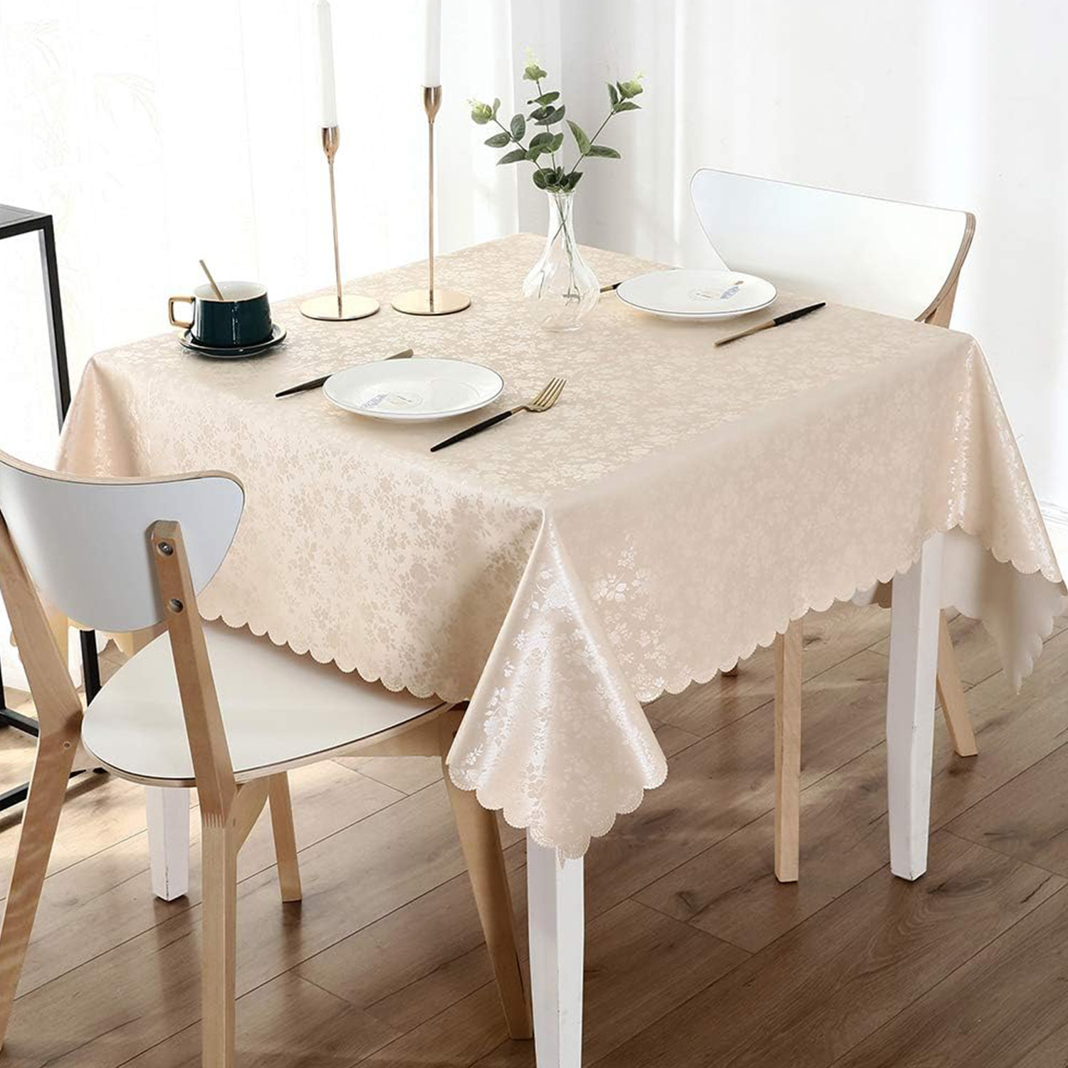 Rosdorf Park Square Table Cloth,Waterproof Heavy Duty Vinyl Tablecloths ...