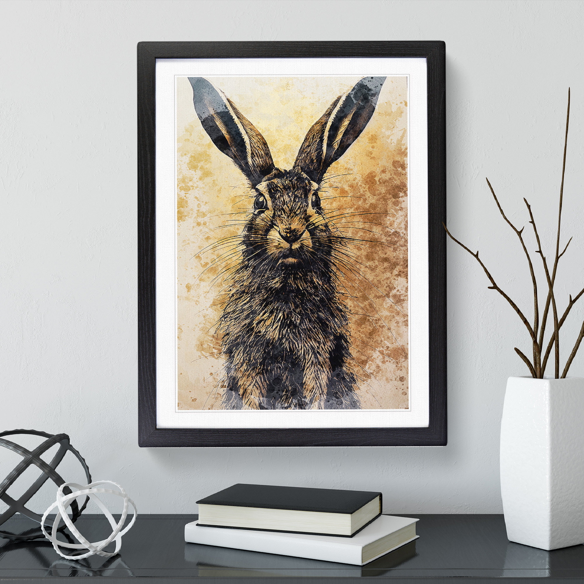 Brambly Cottage Portrait of a Hare No.1 - Picture Frame Graphic Art ...