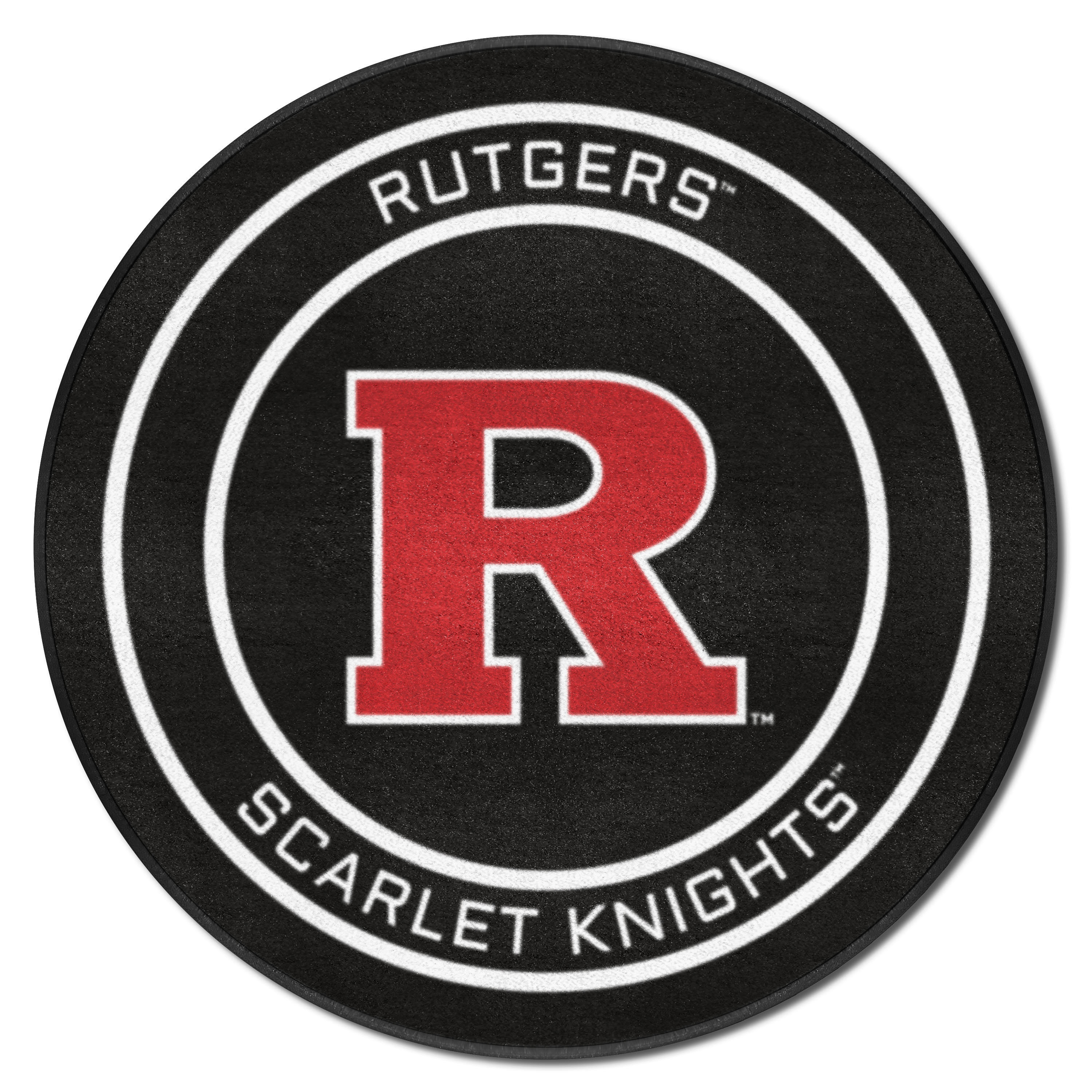 FANMATS Rutgers_Rutgers Hockey Puck Rug - 27In. Diameter | Wayfair
