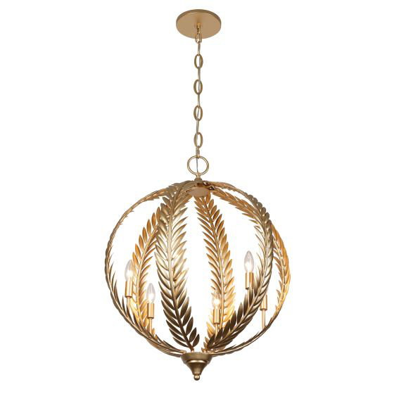 Everly Quinn Atlas 6-Light Hubbs in Grecian Gold by Breegan Jane | Wayfair