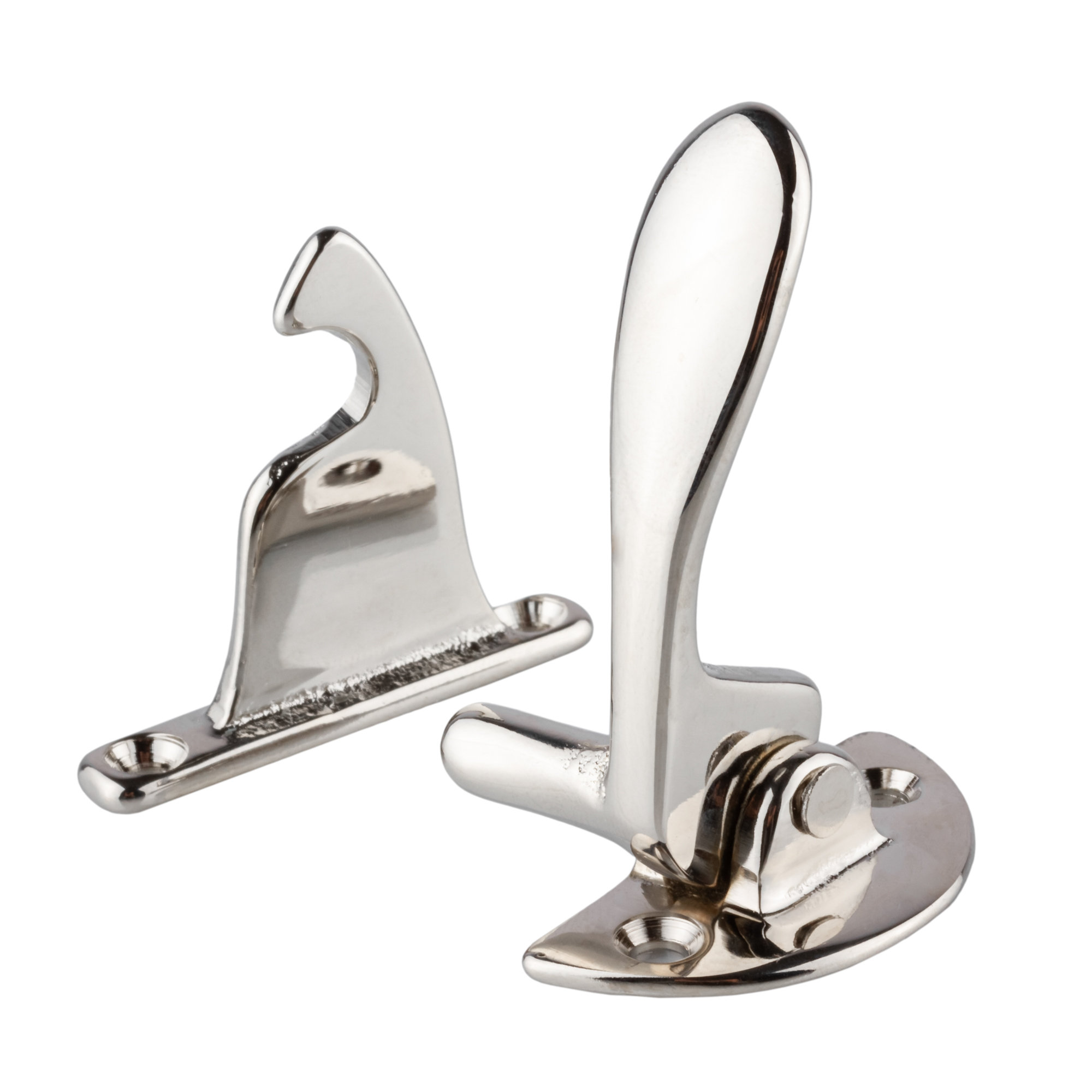 UNIQANTIQ HARDWARE SUPPLY Nickel Offset Left Cabinet Door Lever Latch ...