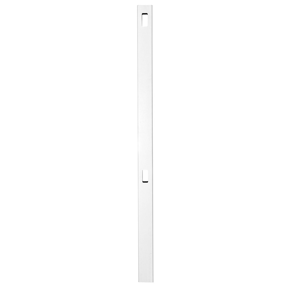 Outdoor Essentials Lafayette 4 in. x 4 in. x 74 in. Routed White Vinyl ...