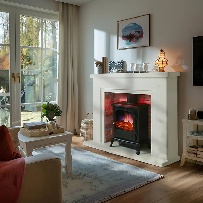 Castleton Fires & Fireplaces Farlington Electric Stove Suite & Reviews ...
