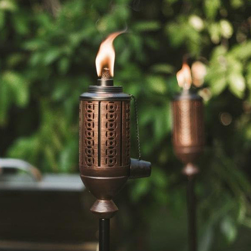JASODI 65-Inch Cabos Metal Torch, Bronze | Wayfair