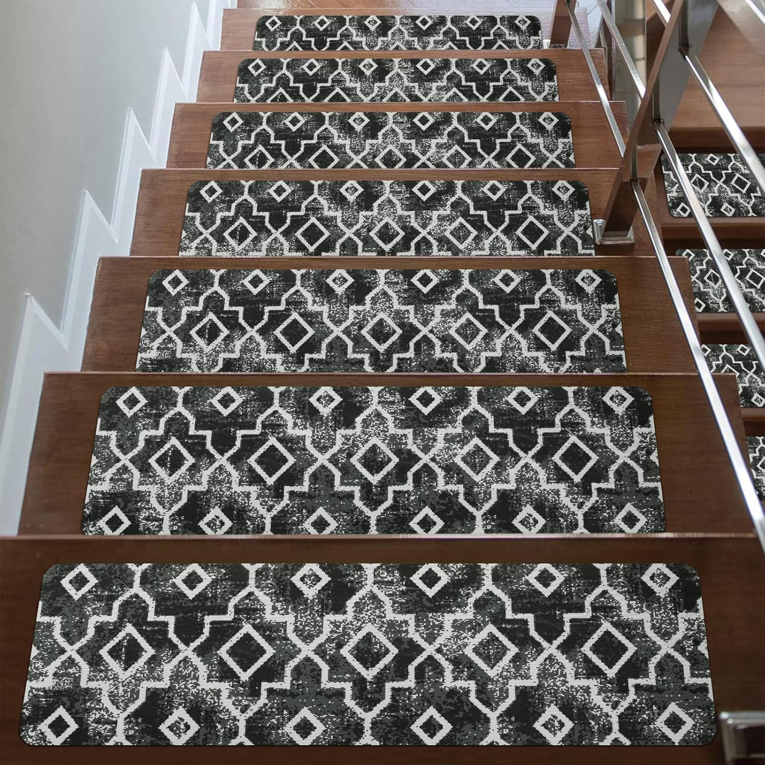 George Oliver Stair Treads Non Slip For Wooden Steps, 15PCS 8"X30 ...