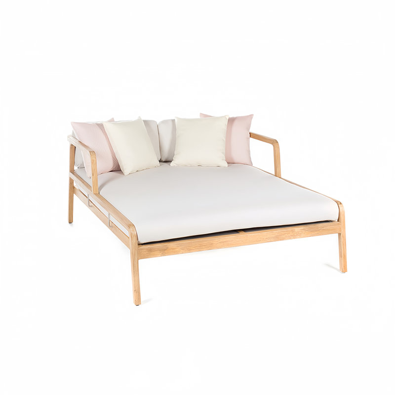 GEMEZO 66.92'' Wide Outdoor Rectangle Patio Daybed with Cushions | Wayfair