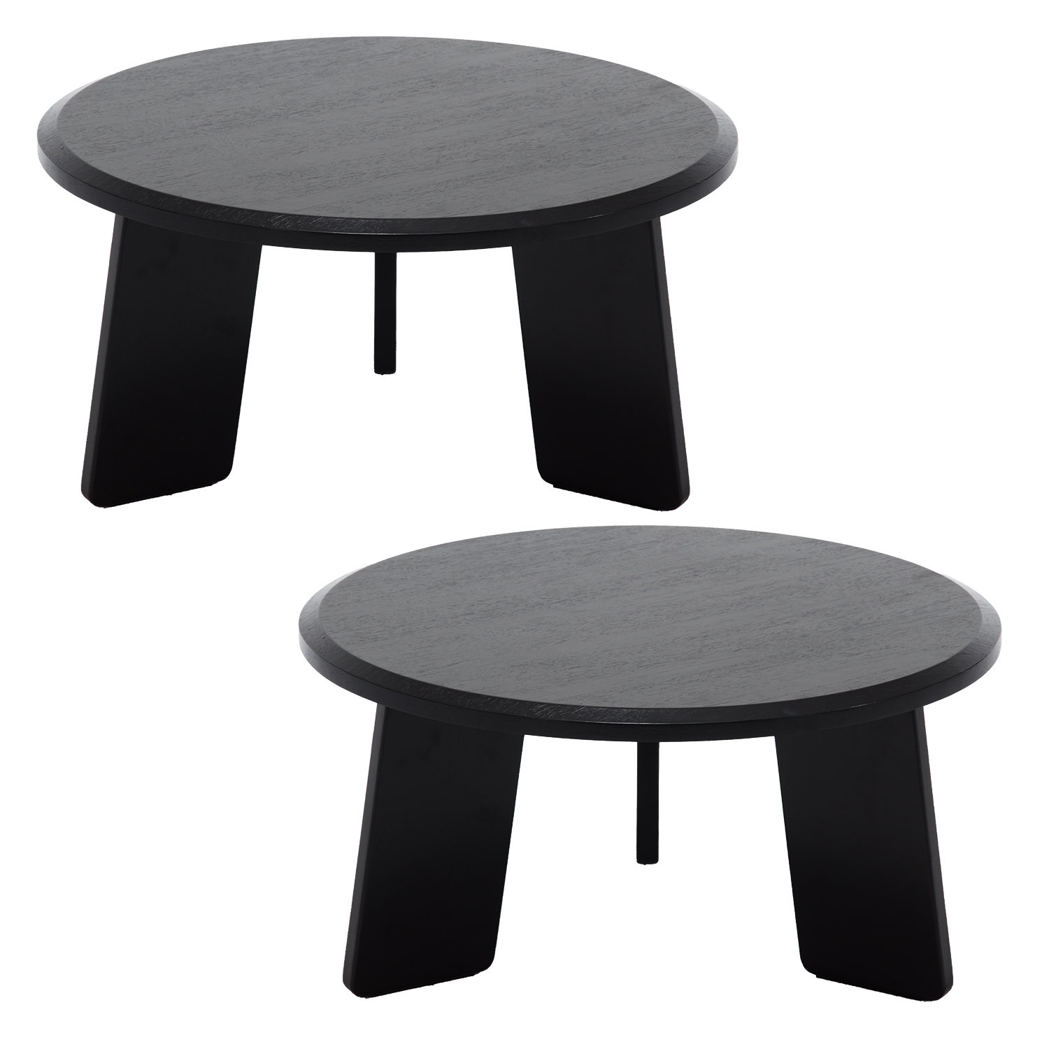 Ivy Bronx Mid Century Modern Coffee Table Set Of 2, Wood Living Room ...