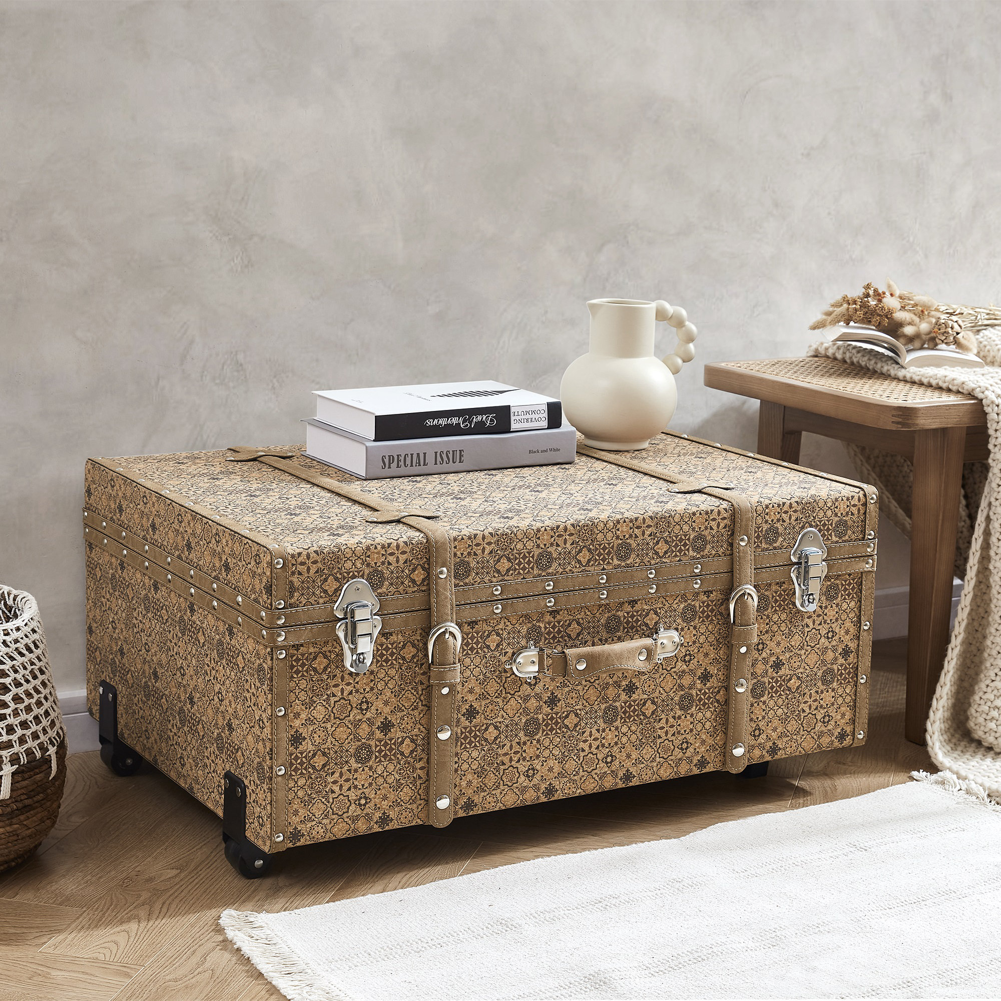 DormCo Texture Brand Trunk - Mosaic Rose | Wayfair