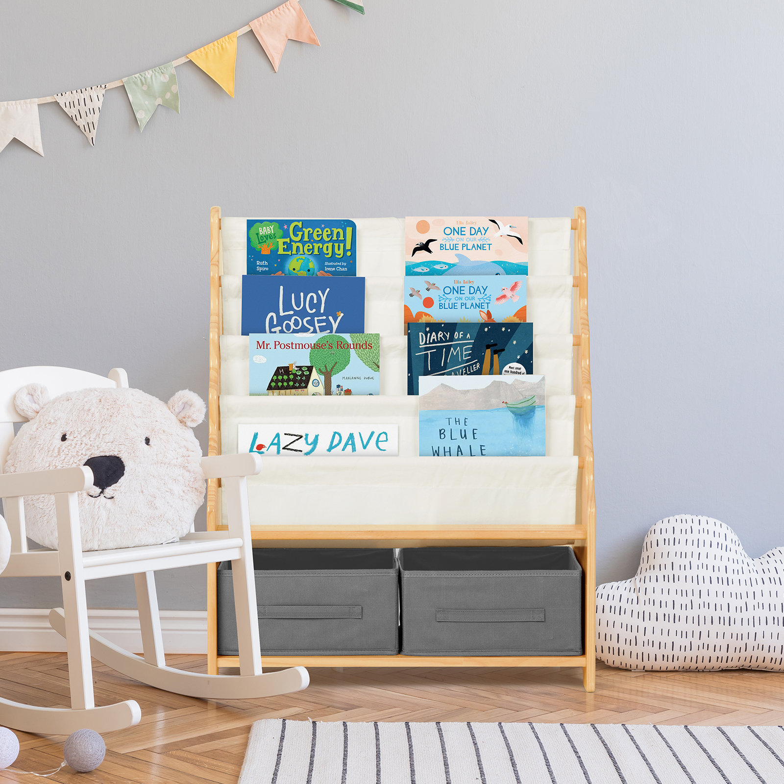 Isabelle & Max™ Alleine 30.7'' H X 24.6'' W Solid Wood Book Display ...