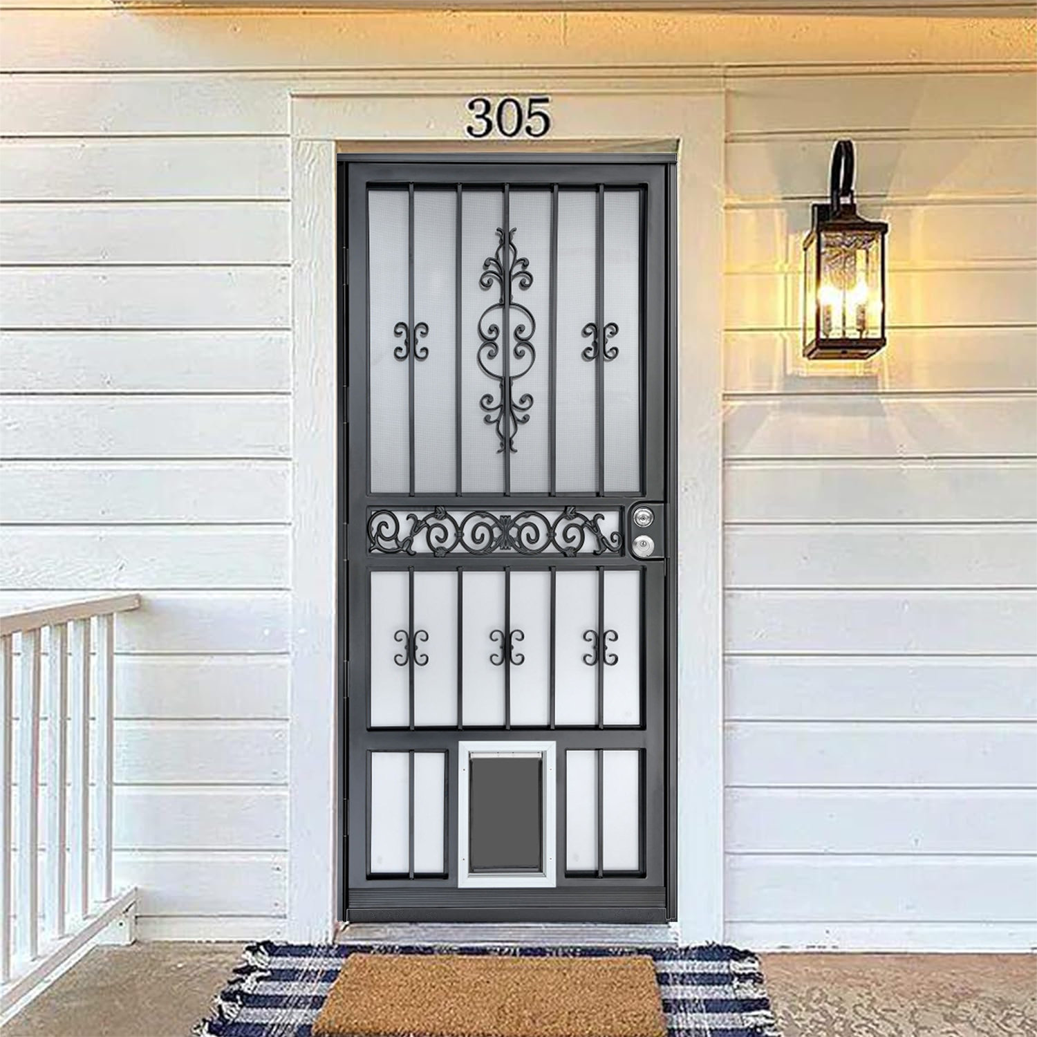 Grisham Deluxe Steel Security Door,36×80inch Iron Security Storm Door ...