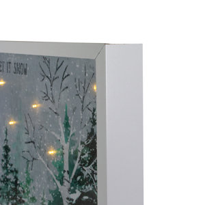 Northlight Seasonal 10" LED Lighted Let It Snow Winter Forest Christmas ...