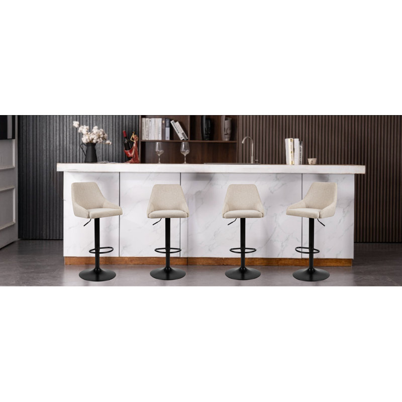 Latitude Run® Swivel Adjustable Height Bar Stool | Wayfair