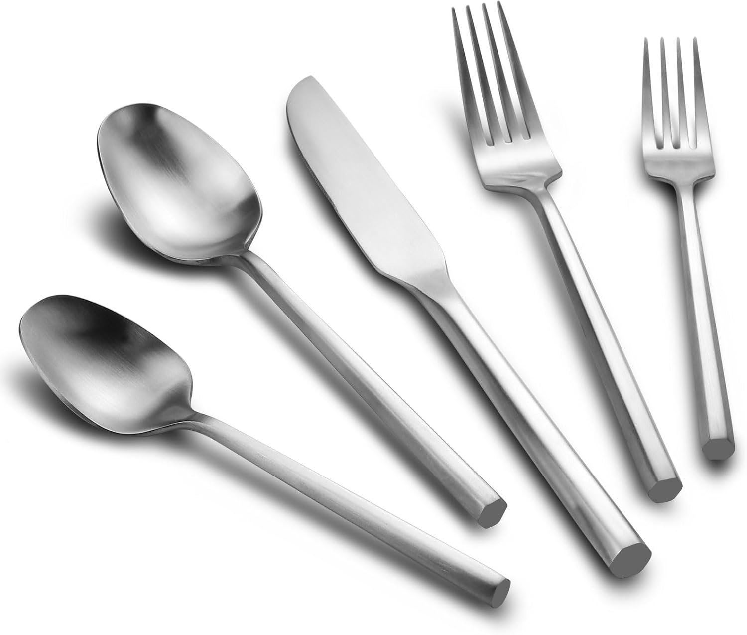 Latitude Run® 20-Piece Stainless Steel Flatware Set With Hexagon Handle ...