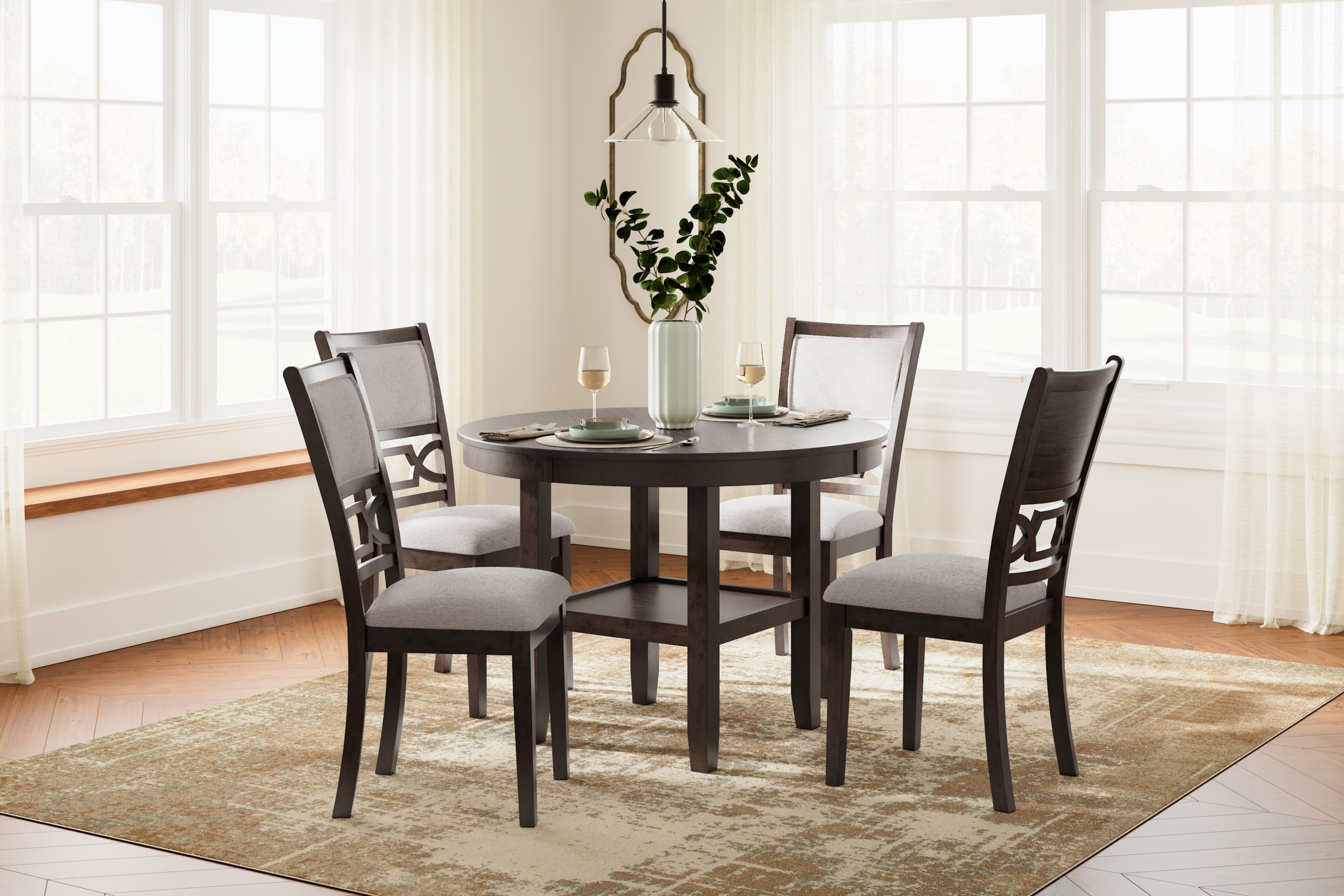 Wildon Home® Leangelo Dining Table And 4 Chairs (Set Of 5) & Reviews ...