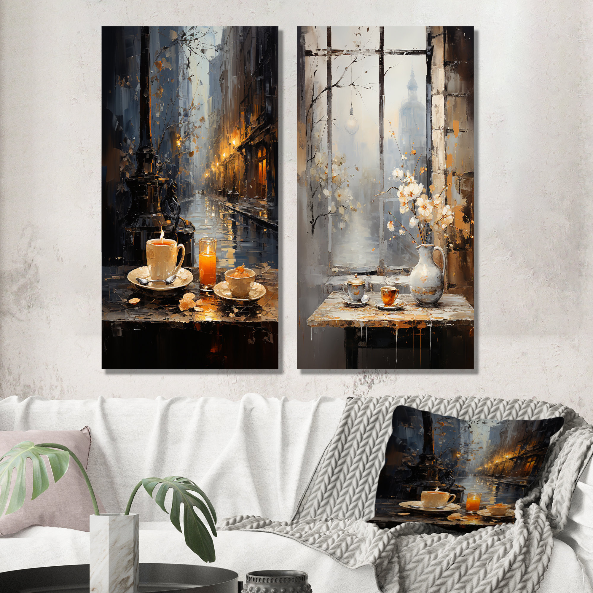 Red Barrel Studio® Tea Time In London - Coffee & Tea Canvas Prints Set ...
