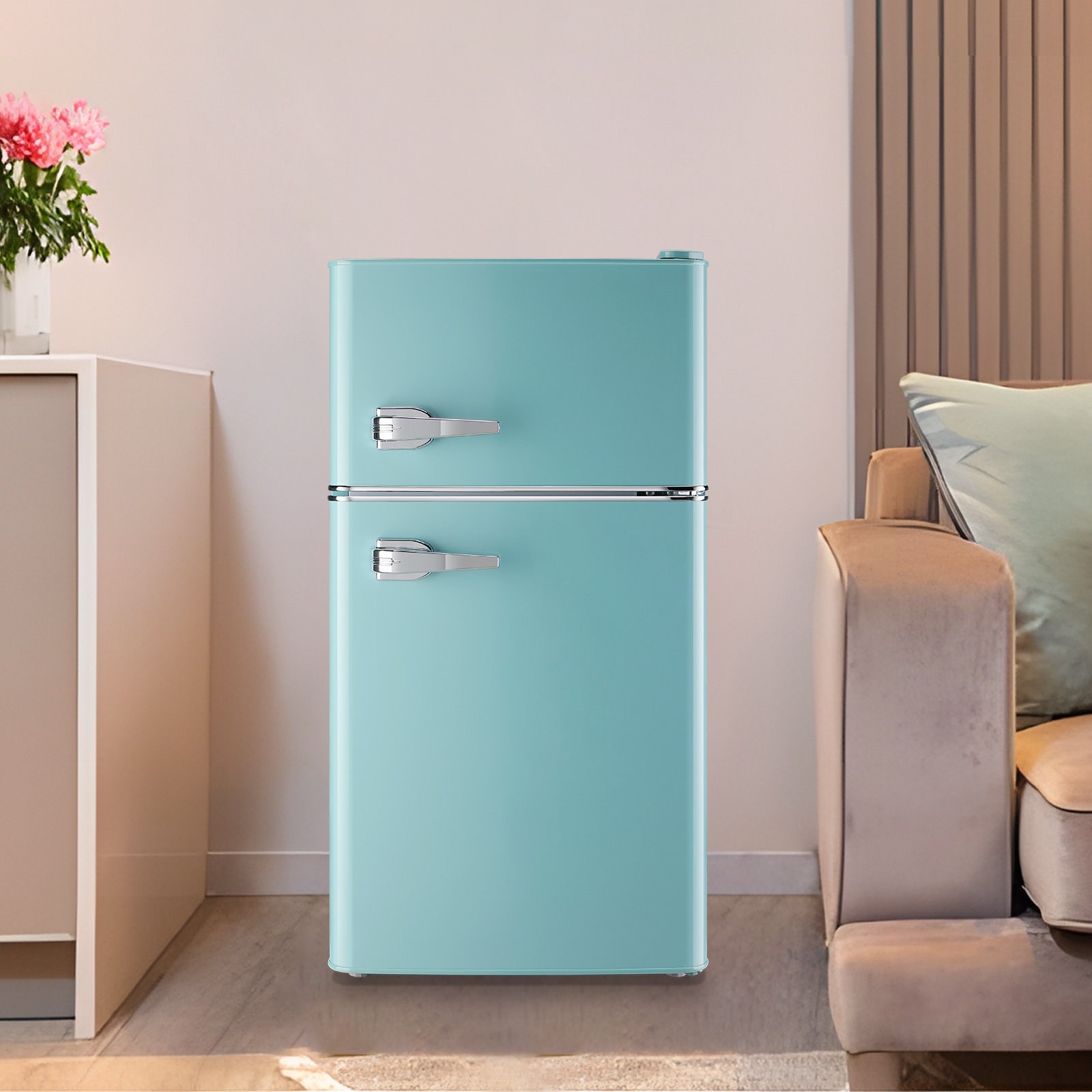 DEMULLER 3.5 Cubic Feet Mini Fridge with Freezer & Reviews | Wayfair