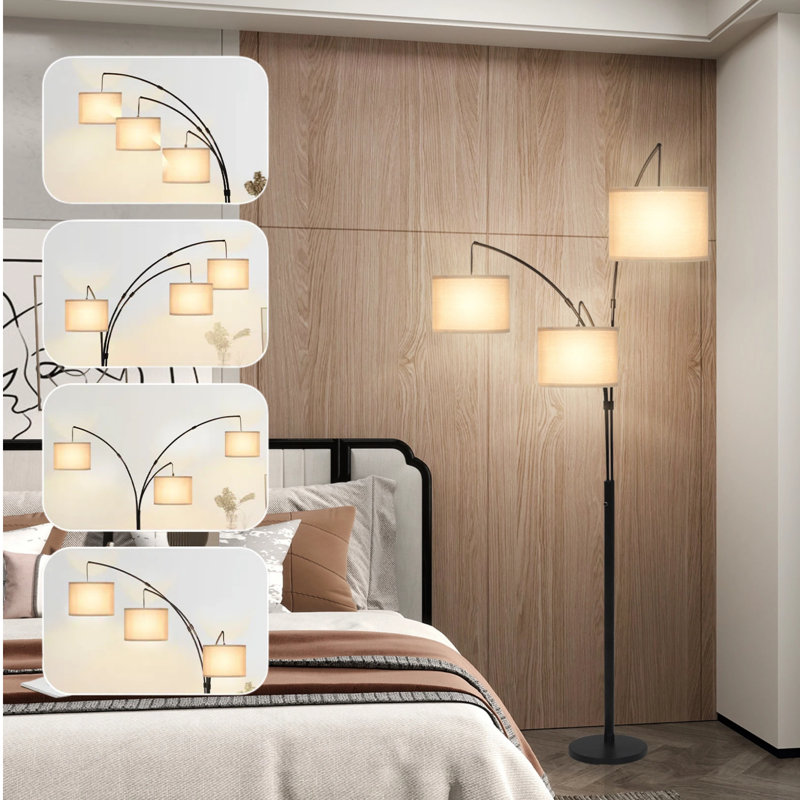 Lark Manor Led Conkle With 3 Lights, Reading Standing Lamp With ...