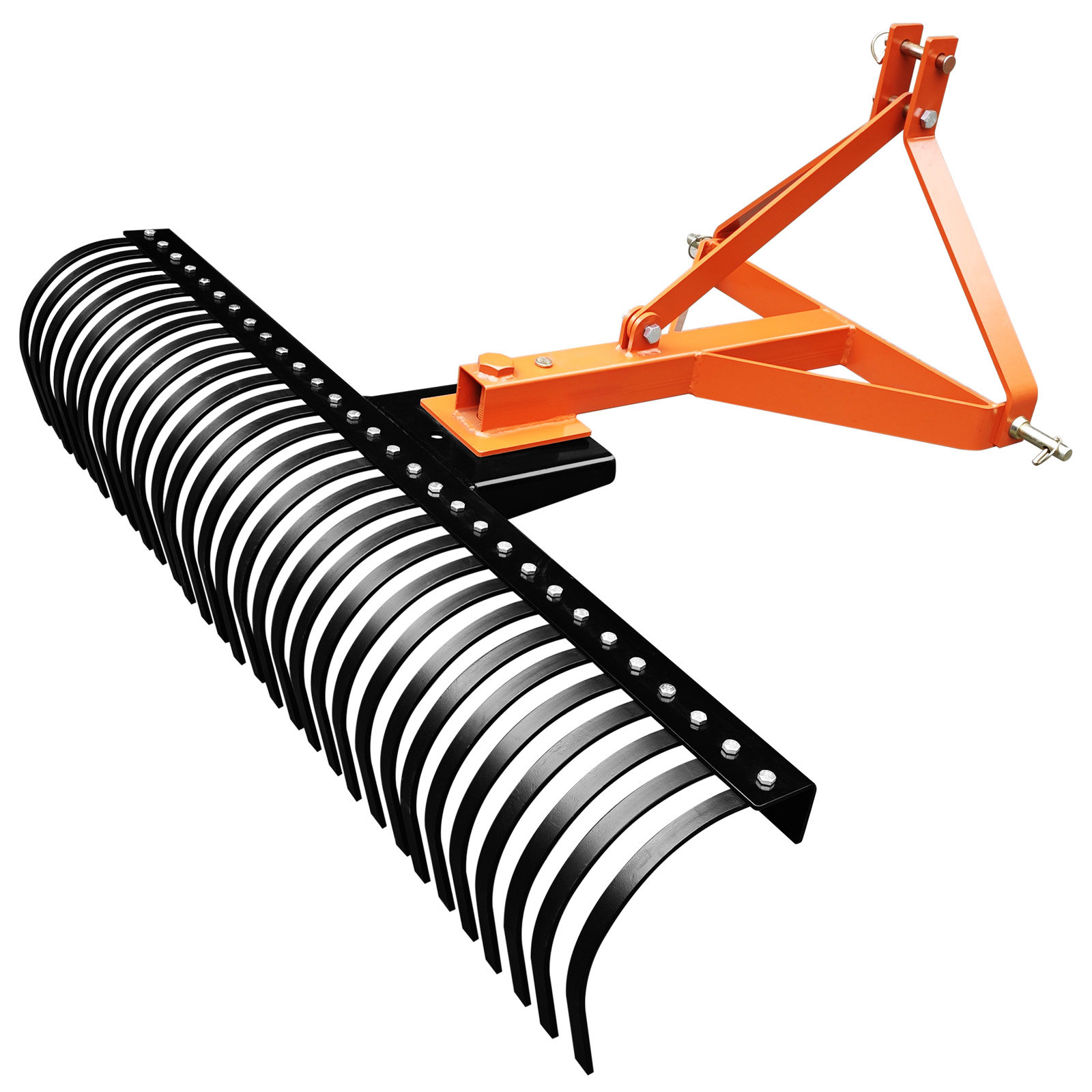 Fashionwu 5 Ft Landscape Rake For Tractor, 360 Degree Rotation Tow ...