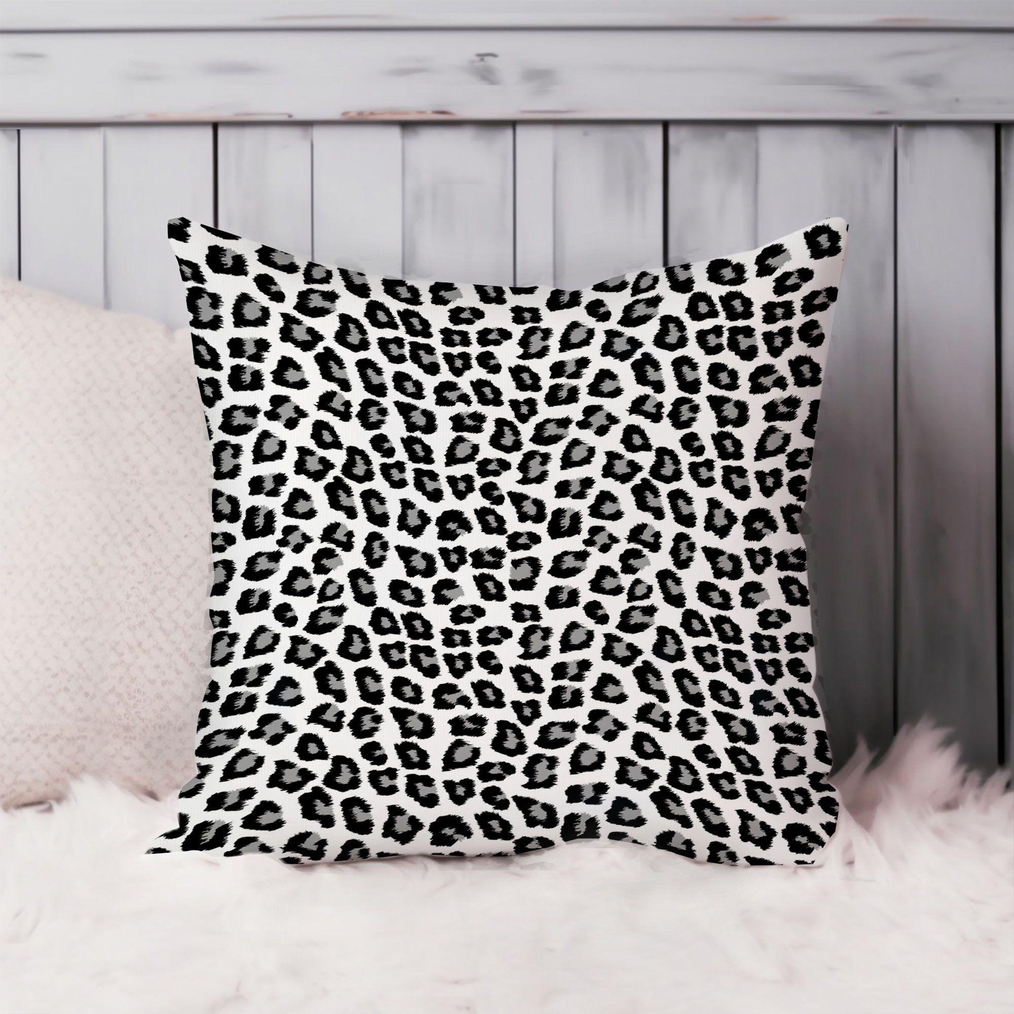 Ethan Taylor Animals Black & White Leopard Pattern III Pillow Cover ...