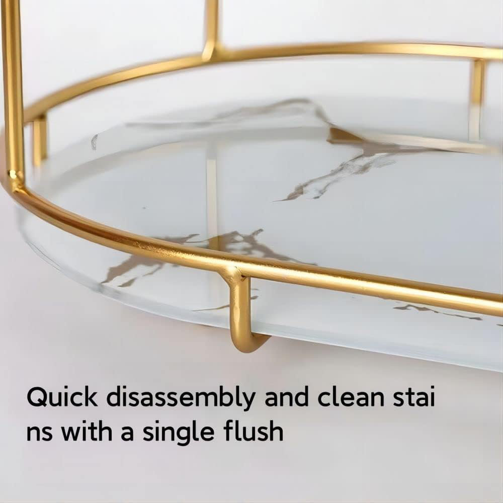 Mercer41 Gold Storage Rack, Bathroom Table Shelf, Perfume Tray ...