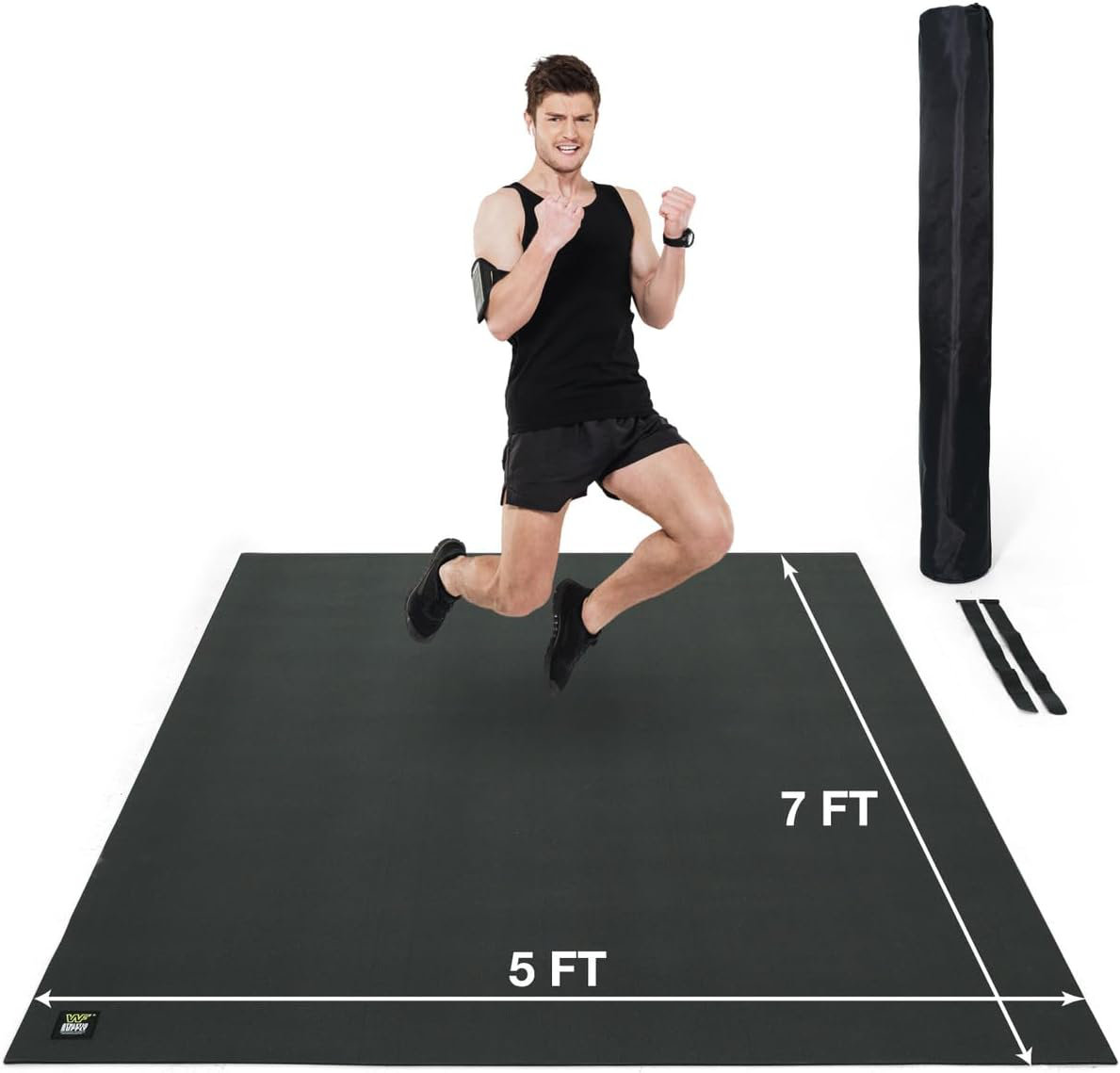 WF Athletic Supply Extra Large Non-Slip Exercise Floor Mats for Gym ...
