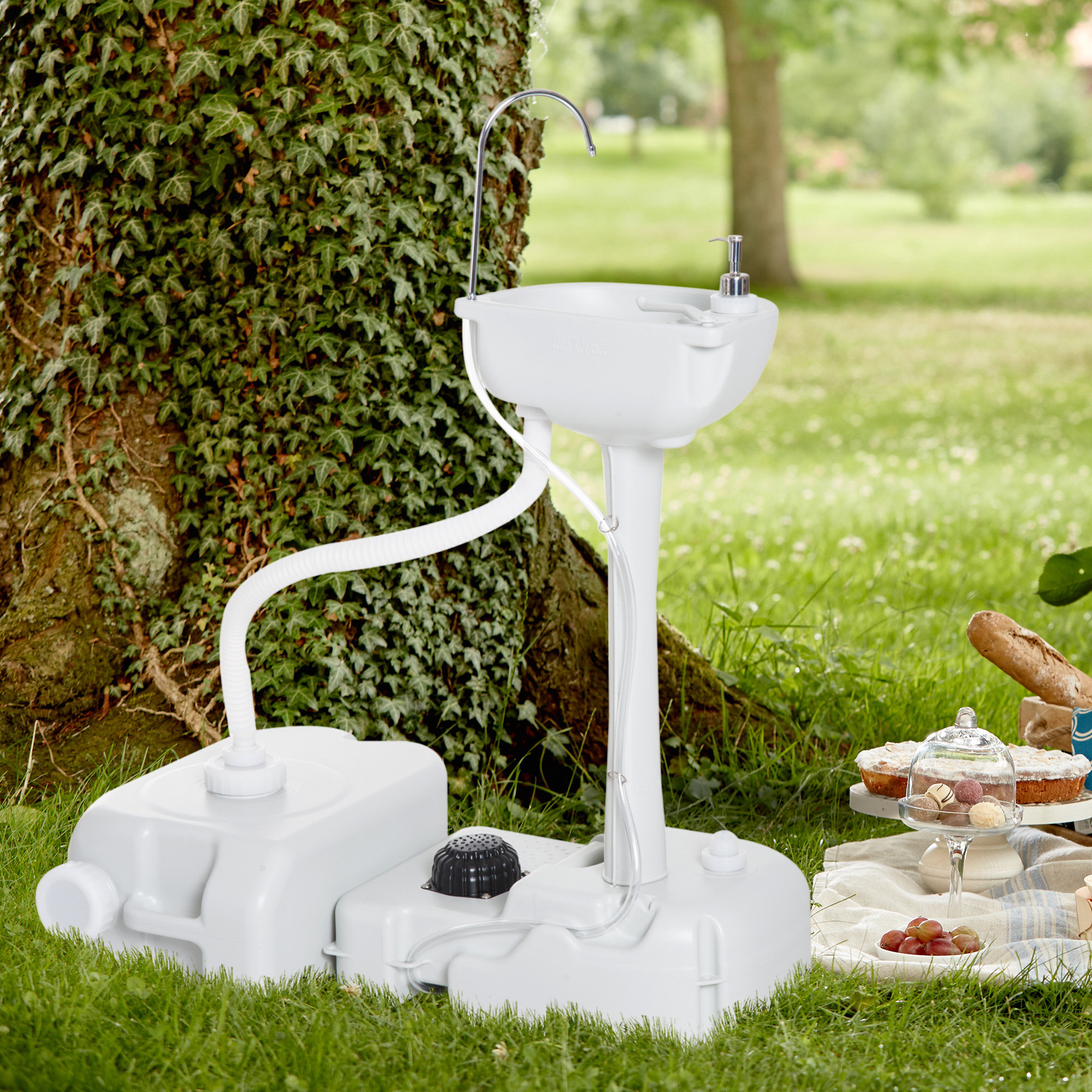 Outsunny Portable Kitchen Camping Bathroom Hand Wash Utility Free ...