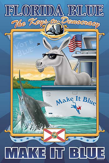 Buyenlarge 'Florida Blue - The Keys to Democracy' by Richard Kelly ...