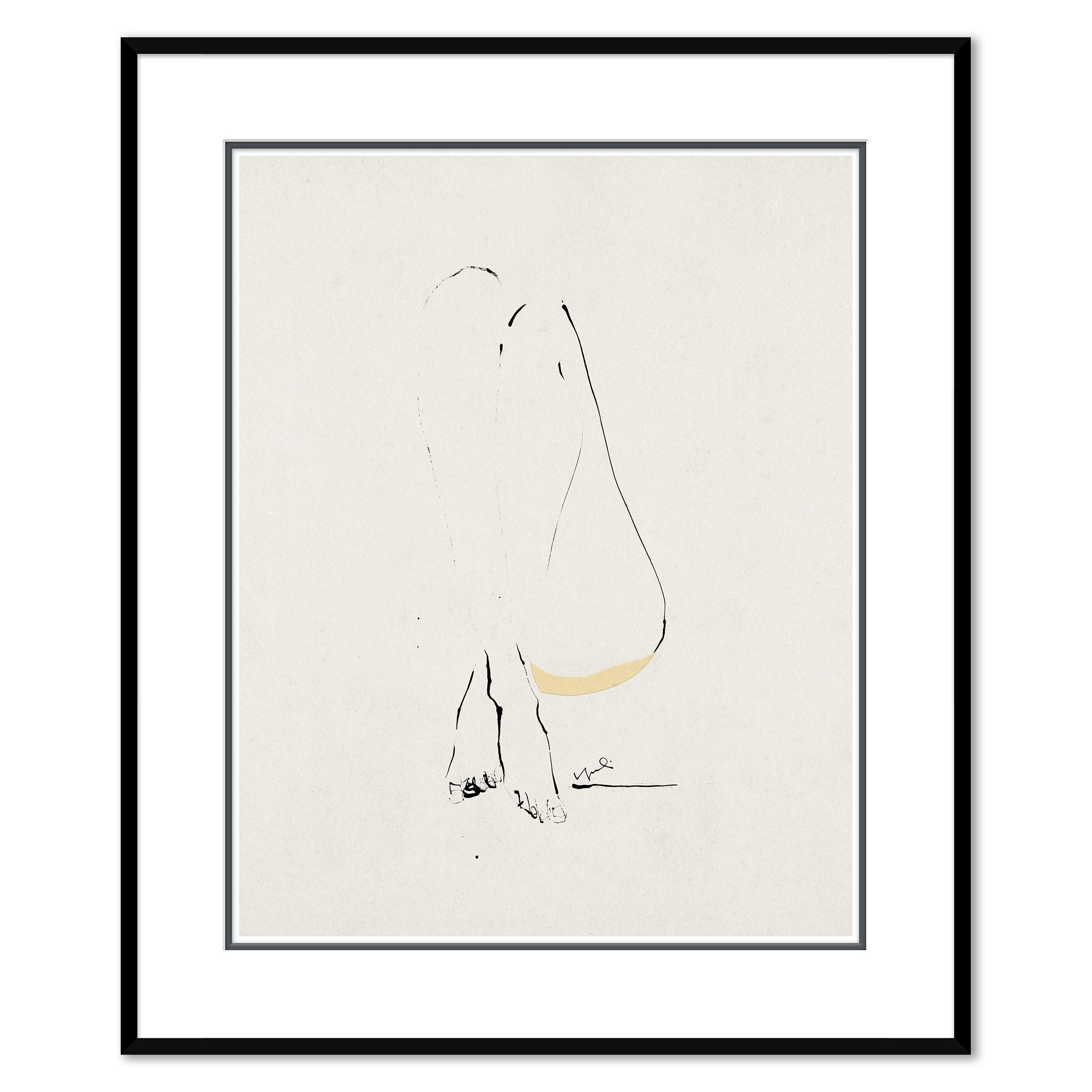 Soicher-Marin Legs Crossed Silhouette by Yuki Osada Drawing Print | Wayfair