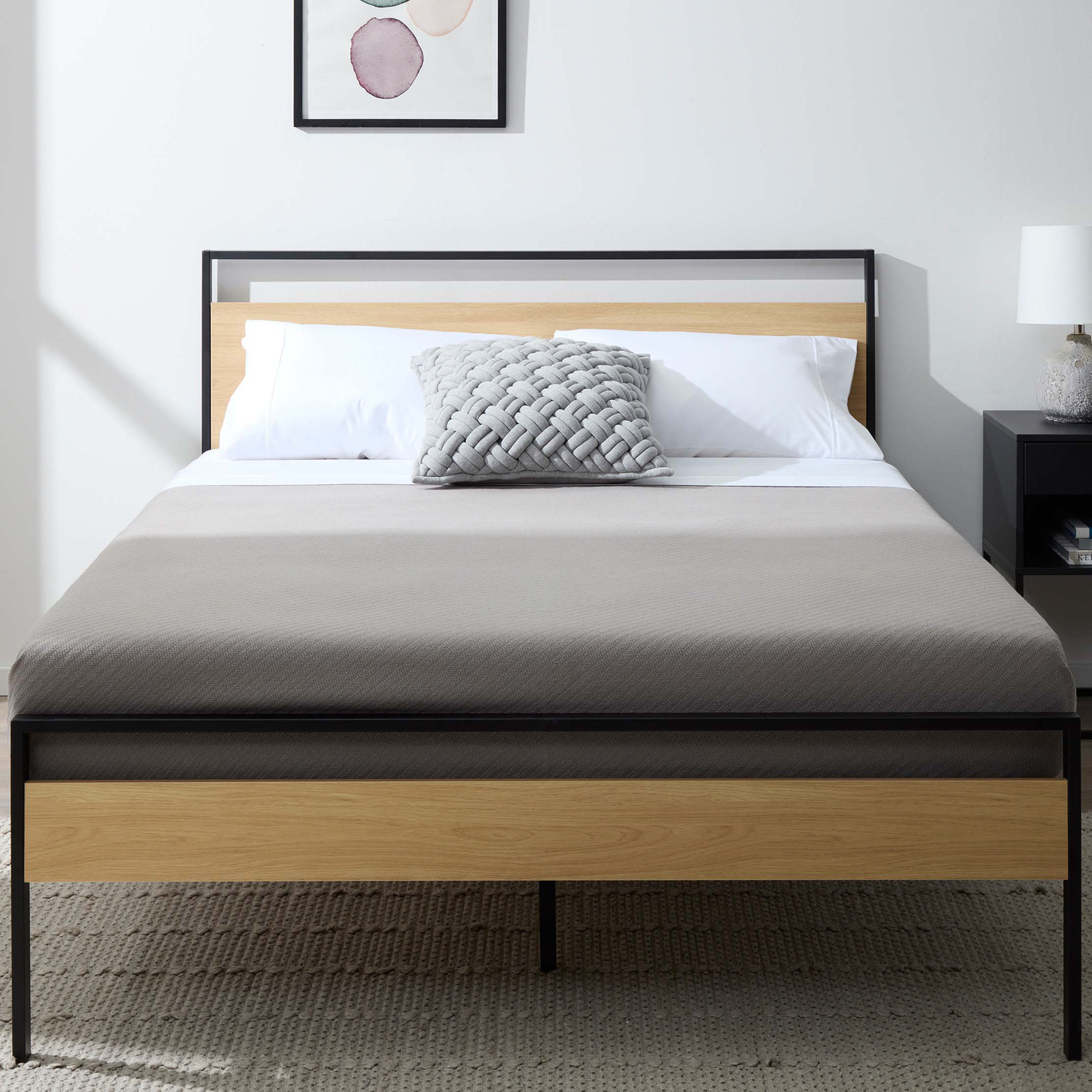 Latitude Run® Rest Haven Open Frame Metal & Wood Platform Bed | Wayfair