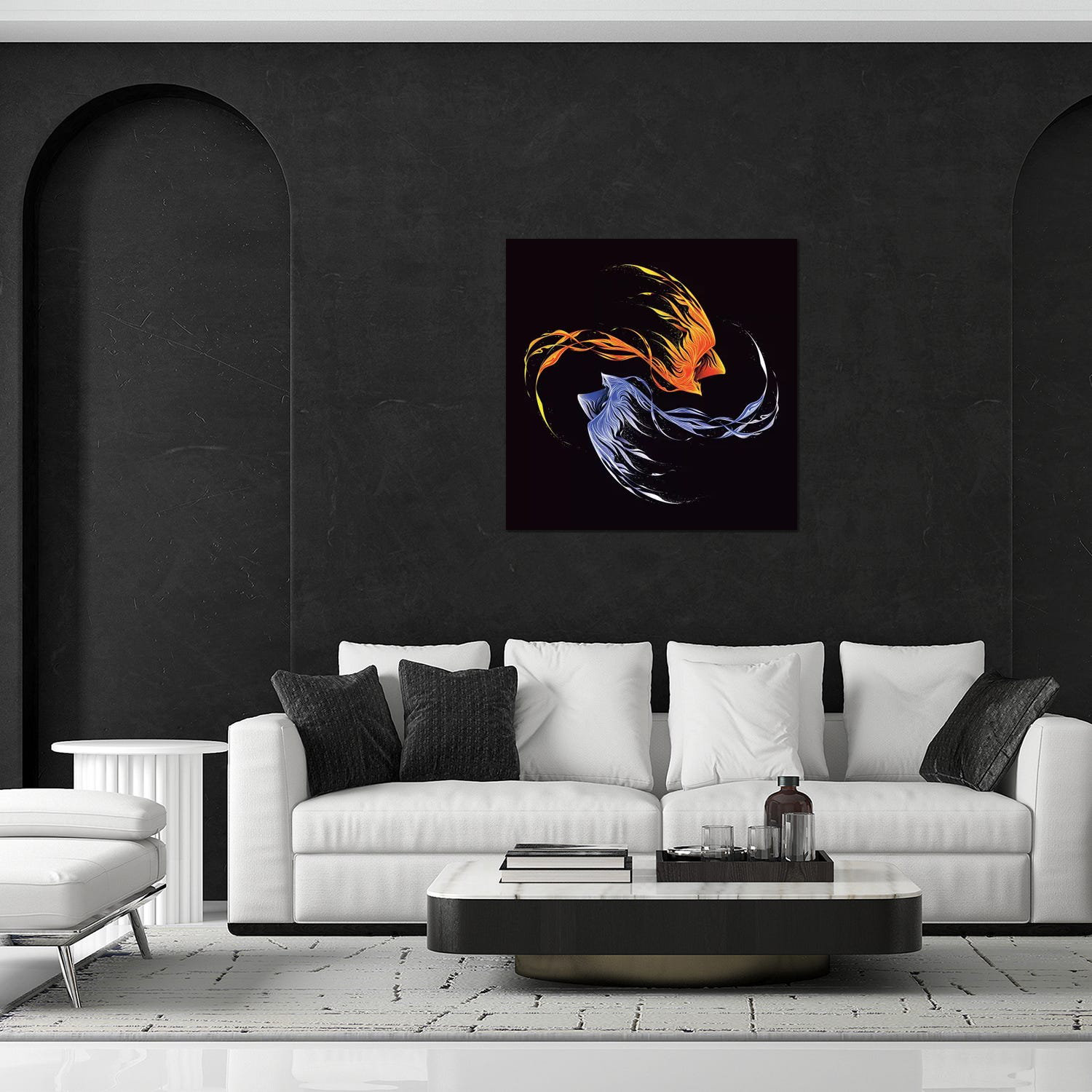 Orren Ellis Phoenix Ice And Fire Print On Acrylic Glass | Wayfair