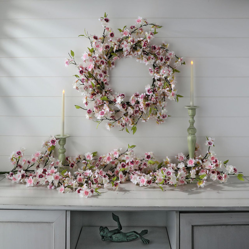 Primrue 60" Cherry Blossom Garland | Wayfair