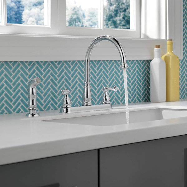 Fairub 2-Handle Kitchen Sink Faucet, Chrome - Wayfair Canada