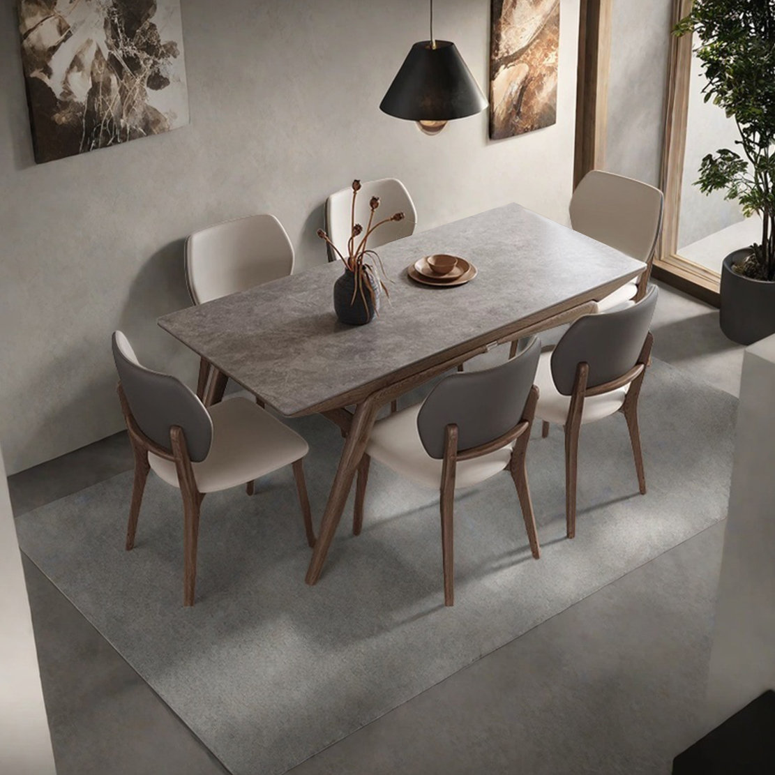 dujinlong home High-end Light Luxury Rock Slab Dining Table - Wayfair ...