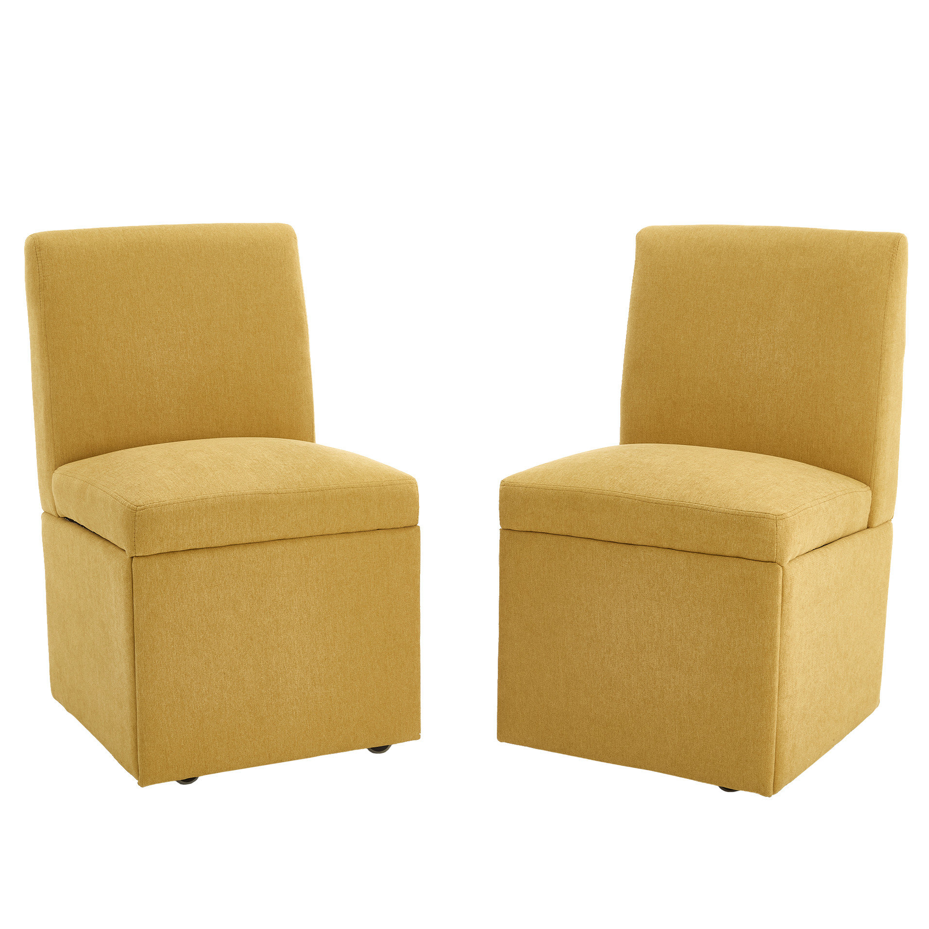 Latitude Run® Modern Swivel Reading Chairs - Yellow Frame Spacious ...